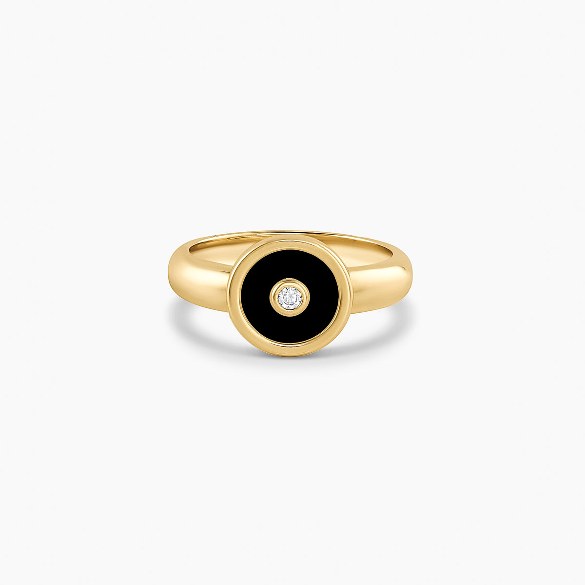 Balia Black Enamel Ring – THATCH